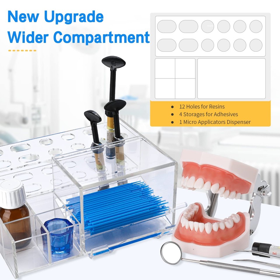 Dental Composite Organizer - Multi-Function Acrylic Dispenser for Resin ...