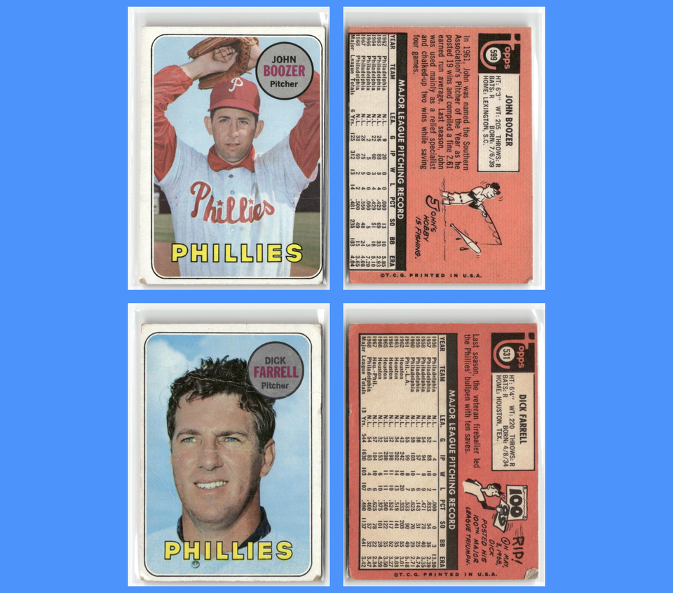 Philadelphia Phillies – 33 Card Vintage Lot – 1966–1971 Topps – Wise ...