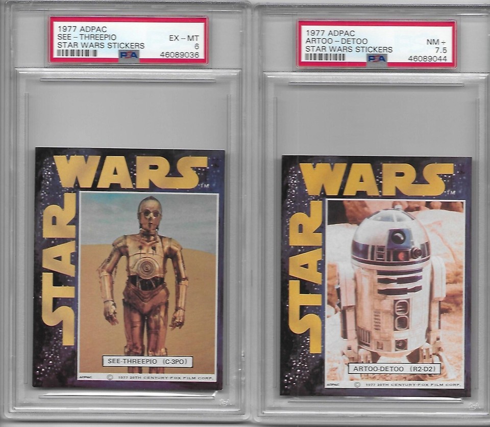1977 Star Wars ADPAC General Mills Complete Set (16) PSA Graded; NM-MT ...