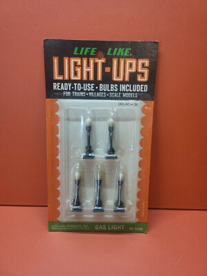 Rare Vintage Life Like Light Ups Gas Light 5 Pack ~ No 01505 ~ Sealed ...