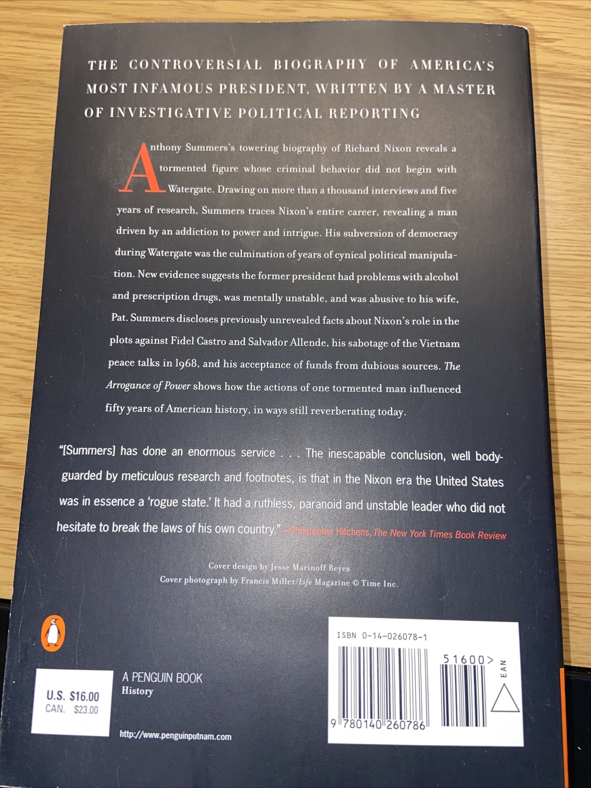 The Arrogance of Power : The Secret World of Richard Nixon by Anthony ...