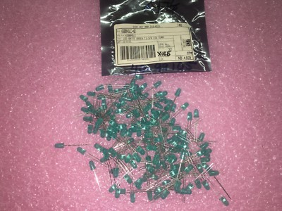(82 PIECE LOT) 4300H5LC, Chicago Miniature, LED GREEN DIFFUSED T-1 3/4 ...