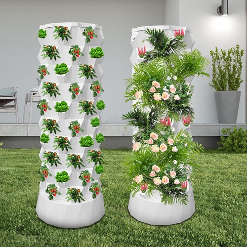 80 Pot Vertical Hydroponics Tower Systems Set Hydroponic Growing Kit ...