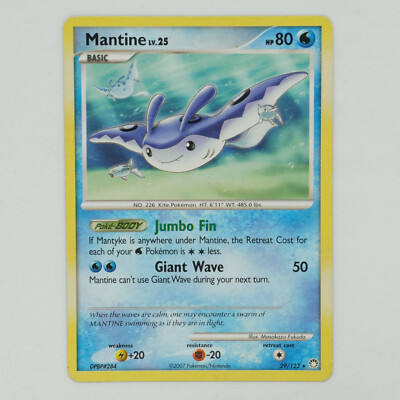 Mantine 29/123 Rare Diamond & Pearl: Mysterious Treasures Pokemon Card ...