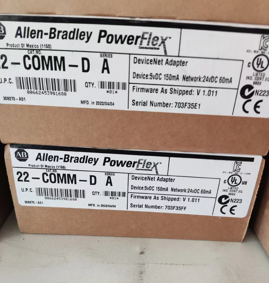 New IN BOX AB 22-COMM-D Powerflex Devicenet Adapter Module Series A ...