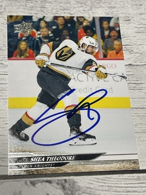 Shea Theodore Signed Card UD Upper Deck JSA COA IP Auto Vegas Golden ...