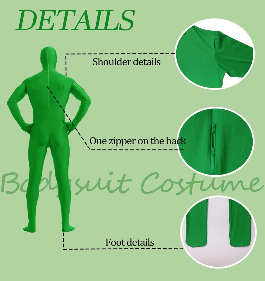 ATHX Men's and Women's Spandex Open Face Bodysuit Costume Medium ...