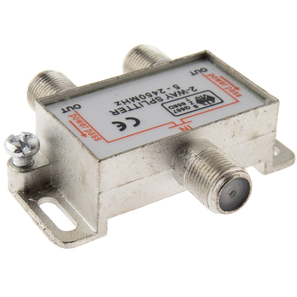 SAT & BK-Verteiler 2-fach Splitter 100dB geschirmt HD- und Unicable ...