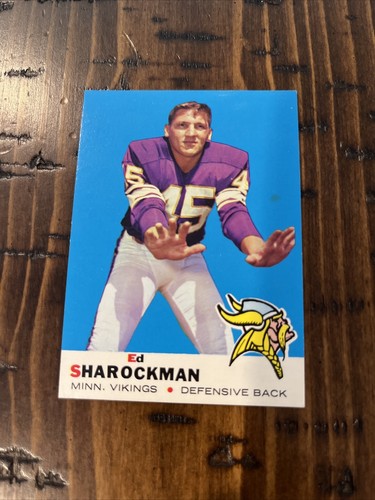1969 Topps Ed Sharockman #104 Minnesota Vikings Vintage Football Card ...