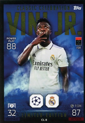 Champions League EXTRA Card CL08 - Vini Jr. - Celebration Limited 22/23 ...