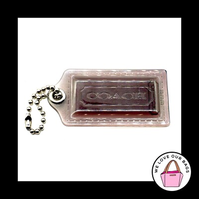 3.5" XL COACH POPPY Smoke Gray Plastic Nickel Fob Bag Charm Keychain ...