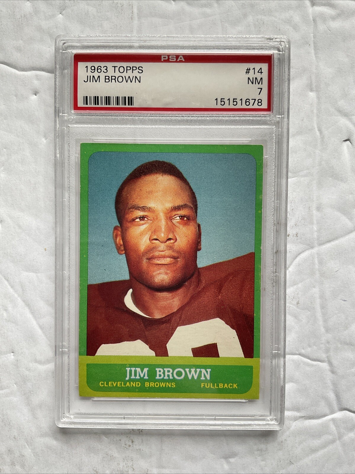 1963 Topps Football Jim Brown #14 Cleveland Browns PSA 7 | eBay