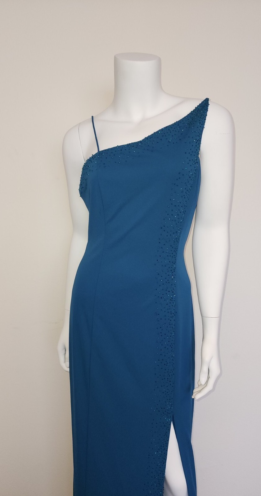 Niki Vintage Prom Dress With Beading And Slit On Leg … - Gem