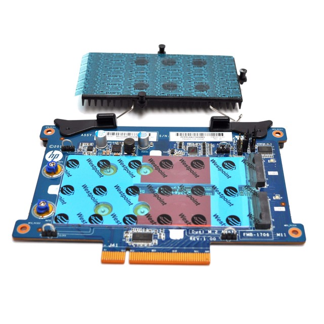 HP Z Turbo Drive Dual Pro PCIe M.2 NVMe SSD Adapter Z8 Z4 Z6 864764-001 ...