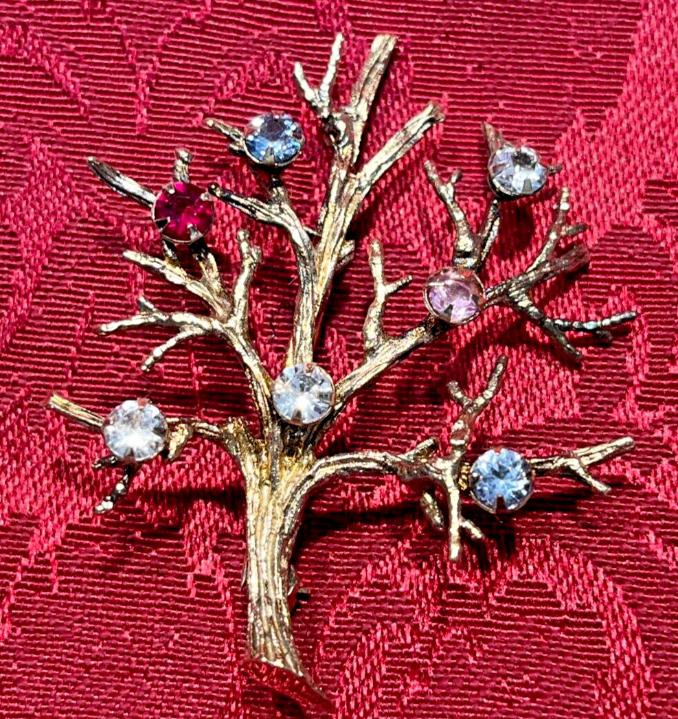 Vintage Sterling Silver .925 Family Tree of Life Red,… - Gem