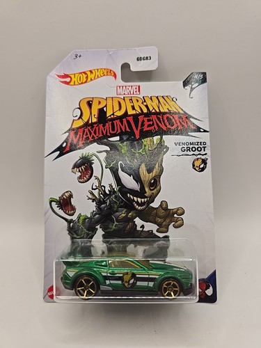 Hot Wheels Spider-Man Maximum Venom Groot Green ‘15 Custom Ford Mustang ...