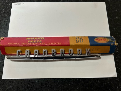 Nos MOPAR 51 1951 PLYMOUTH CRANBROOK Front Fender Emblem 1373036 | eBay