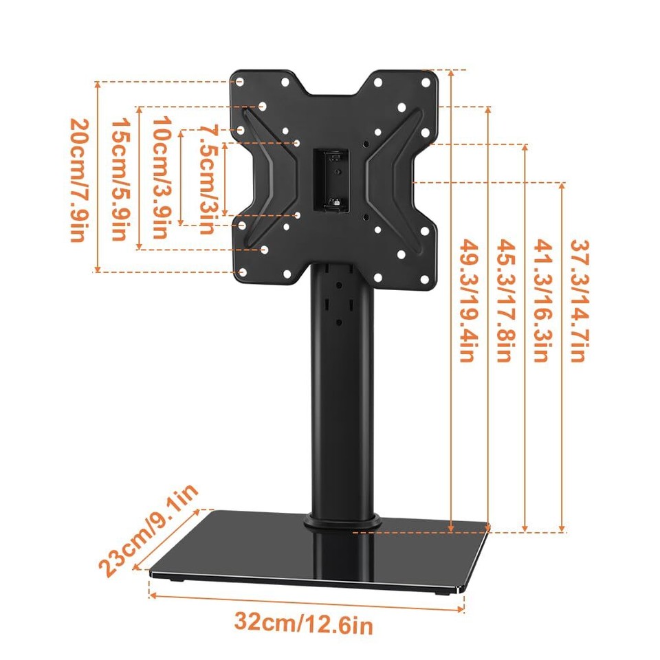 Universal TV Stand Base for 13 inch to 43 inch LED TV Table Top TV ...