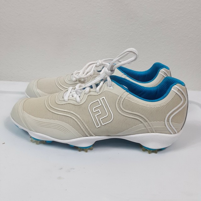 FootJoy Aspire Flex-Zone Women's Size 7.5 Beige Golf Spikes Cleats ...