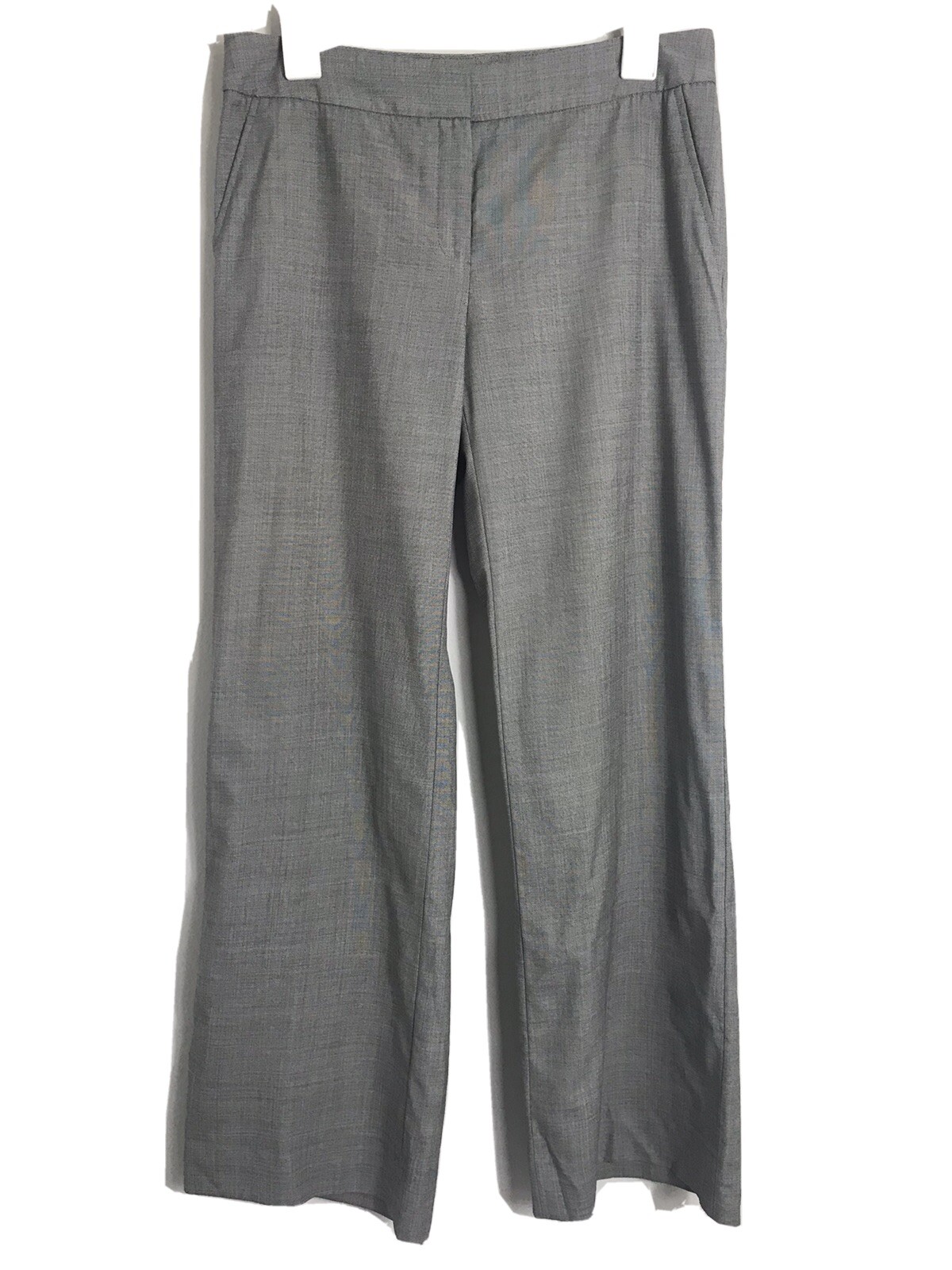 Lafayette 148 Virgin Wool Blend Slacks Pants Trousers-Gray-Wide Leg ...
