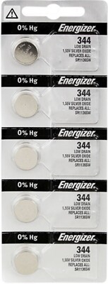 10 Energizer 344 SR1136SW Silver Oxide Watch Batteries 1.55V FREE W ...