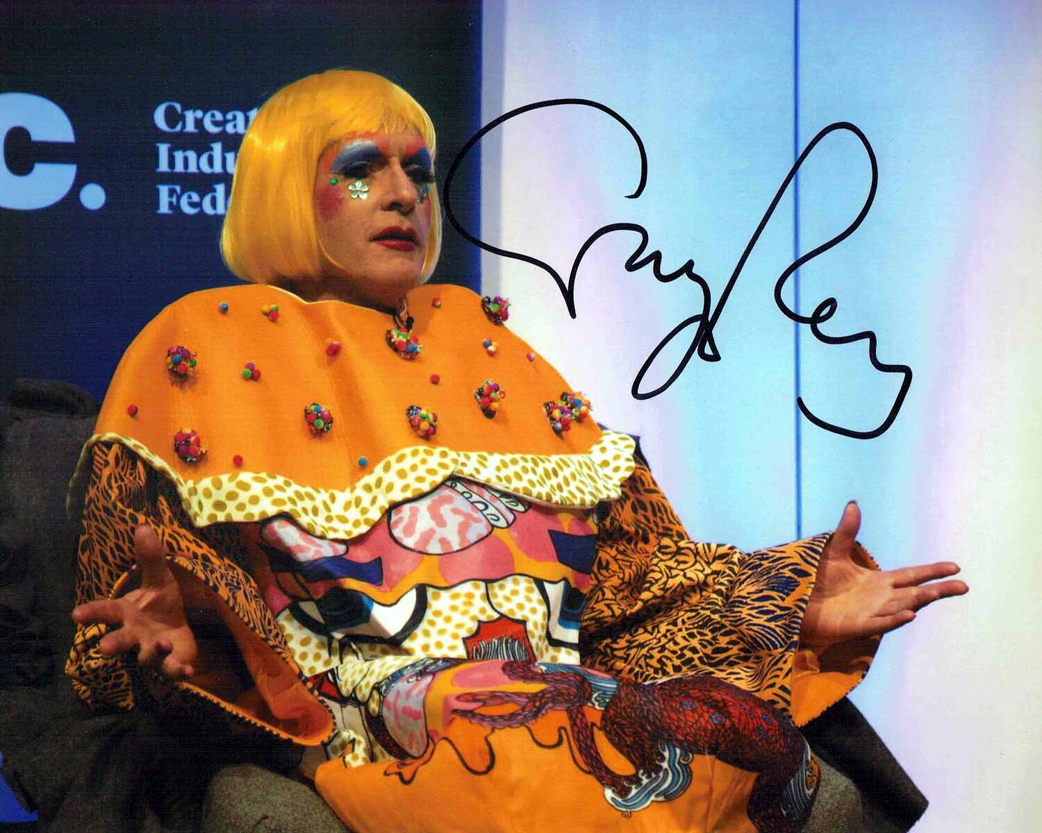 Grayson PERRY SIGNED Autograph 10x8 Photo 4 + Dealer COA Contemporary ...