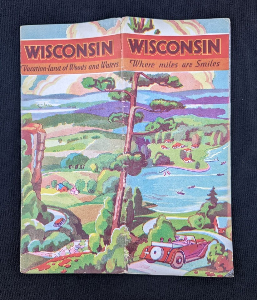 Vtg 1930s WISCONSIN VACATIONLAND WOODS & WATERS Brochure Booklet | eBay