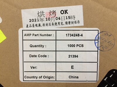 1734248-4 TYCO CONN FPC VERT 4POS 1MM SMD ROHS 20 PIECES | eBay