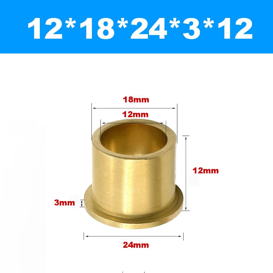 Oil Bearing Flange Step Shouldered Copper Sleeve / Flange Bushing | eBay