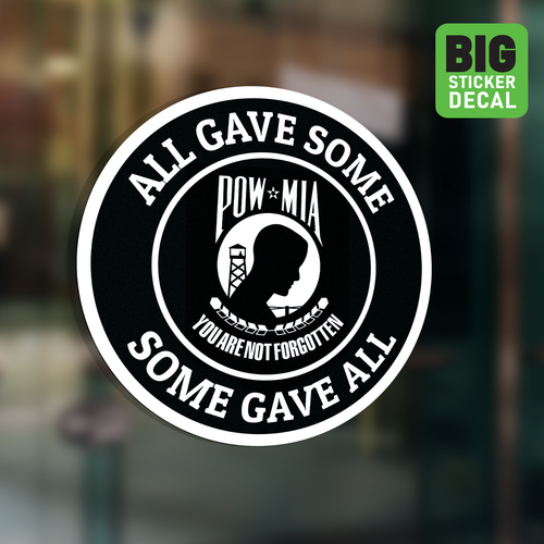 POW Prisoner of War Honor Big Laminated Vinyl Sticker Car Decal Window ...