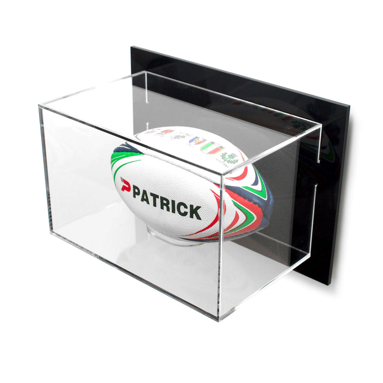 Wall Mounted MINI Rugby Ball Display Case For Signed Autographed Ball ...