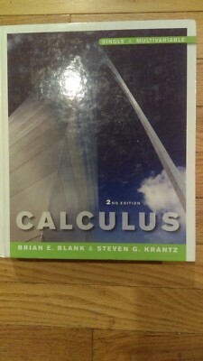 Calculus Single & MultiVariable 2nd Edition Blank & Krantz Textbook | eBay