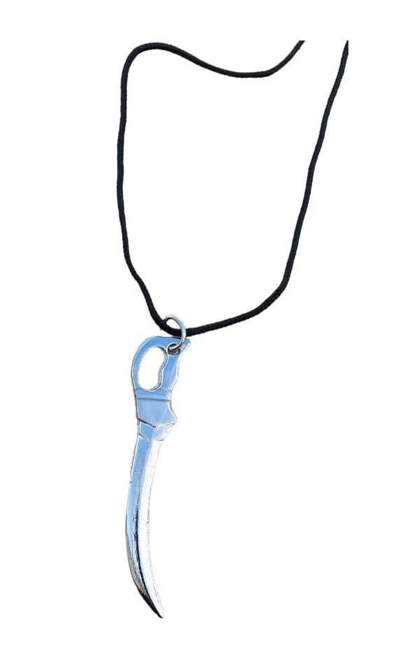 Steel hindu punjabi sikh singh kaur sword kirpan pendant in thread ...