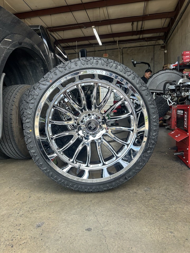 4 NEW 22x12 Hardcore HC101 Wheels and 35" Tires -44 Chrome 8X170 FOR ...