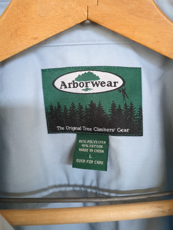 Arborwear Men's LS Cypress Shirt, River Blue, Large Tree climber ...