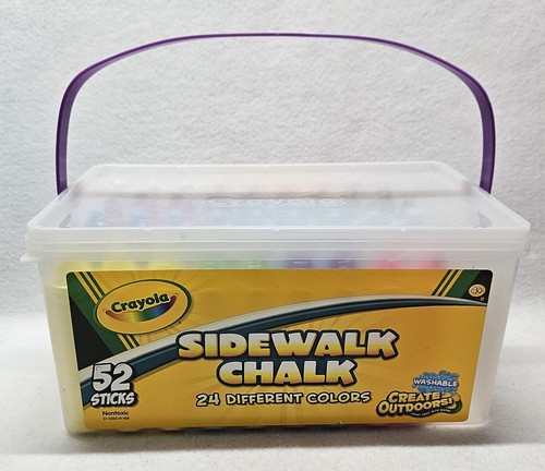 Crayola Sidewalk Chalk 24 Different Colors 52 Sticks Washable/New | eBay