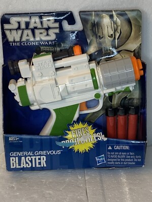 NIB 2010 Hasbro Star Wars General Grievous Blaster Pistol Dart Gun New ...