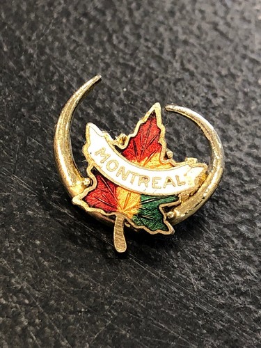 Montreal Maple Leaf Gold Colored Enamel Lapel Tie Hat Pin | eBay