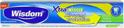 Wisdom Xtra Clean ALL ROUND PROTECTION 100ml FRESH MINT | eBay UK