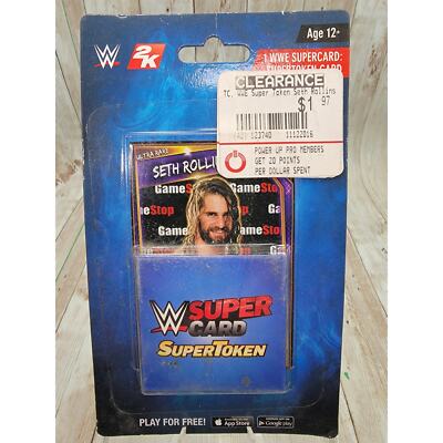 WWE Seth Rollins Ultra Rare Super Card & Super Token WW Wrestling TCG ...