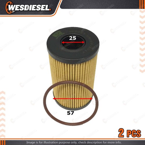 2 x Wesfil Oil Filters fits Landrover Discovery Sport LC Range Rover ...