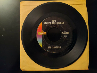 Ray Sanders - Walk Slow / Two Hearts Are Broken, 7" 45rpm Liberty ...