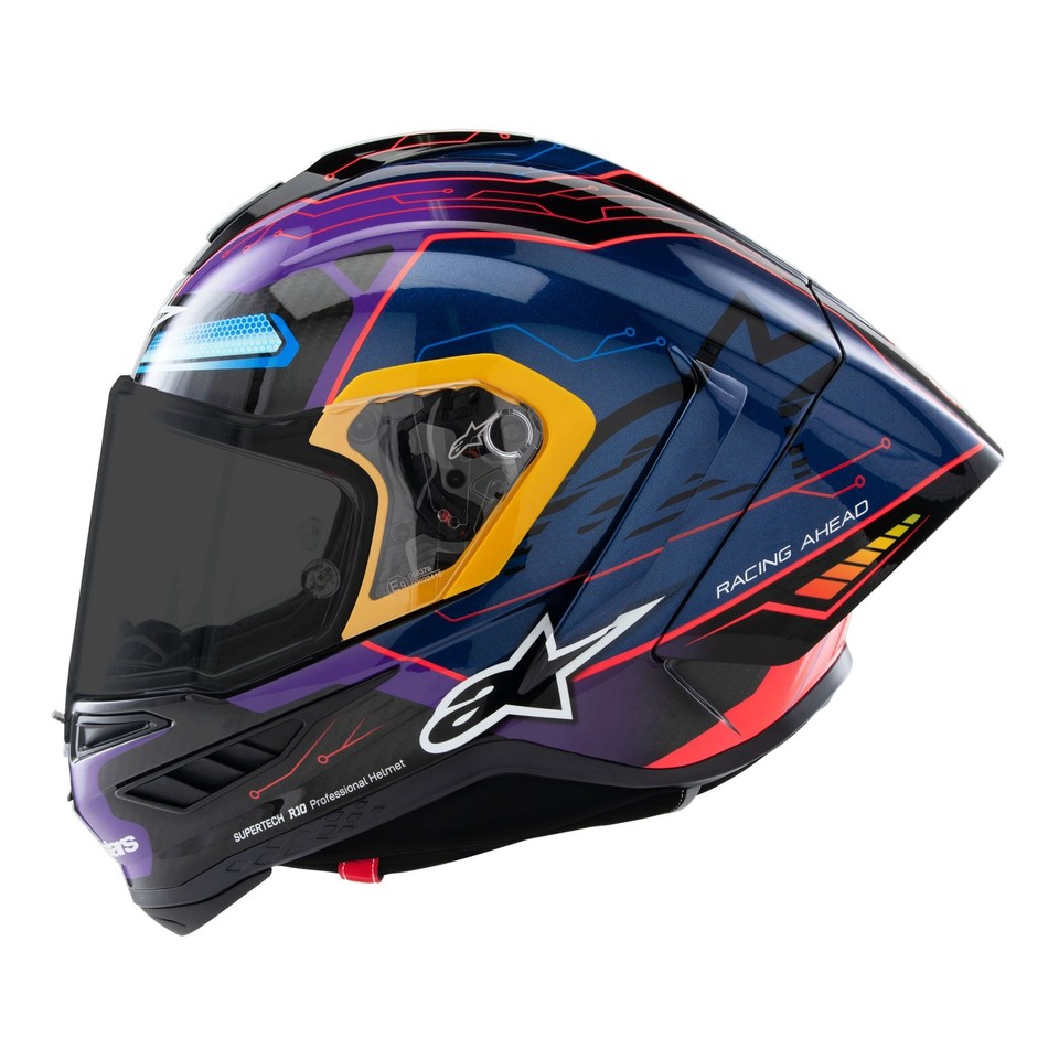 Alpinestars Supertech R10 Martinator R01 Full Face Helmet Blue/Purple ...