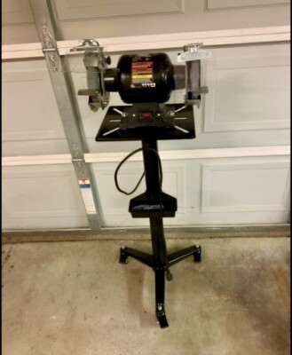 Universal Heavy Duty Cast Iron Bench Grinder Pedestal Stand **Brand New ...