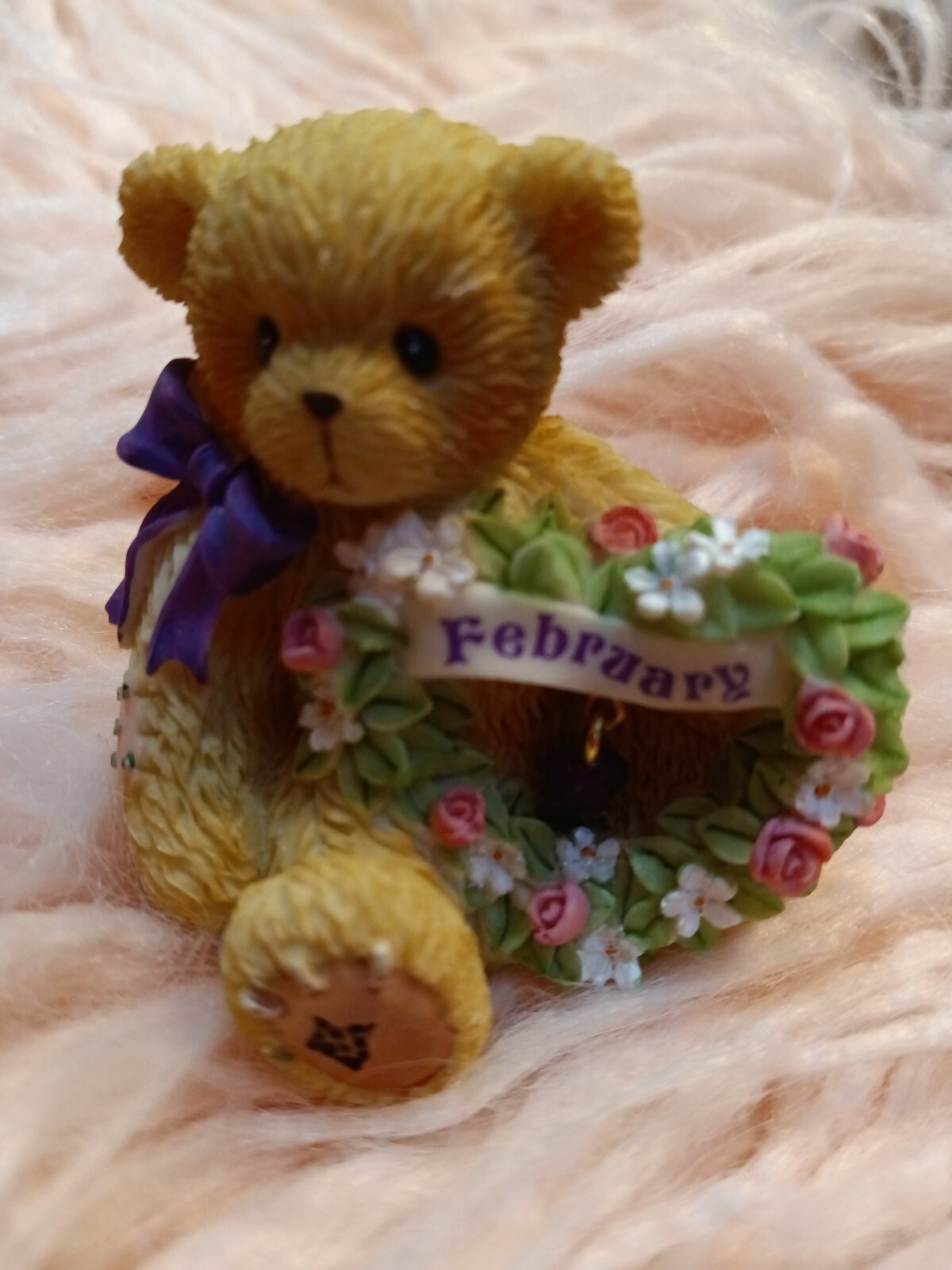 Cherished Teddies Birthday Month Heart Wreath with birthstone. Pick ...