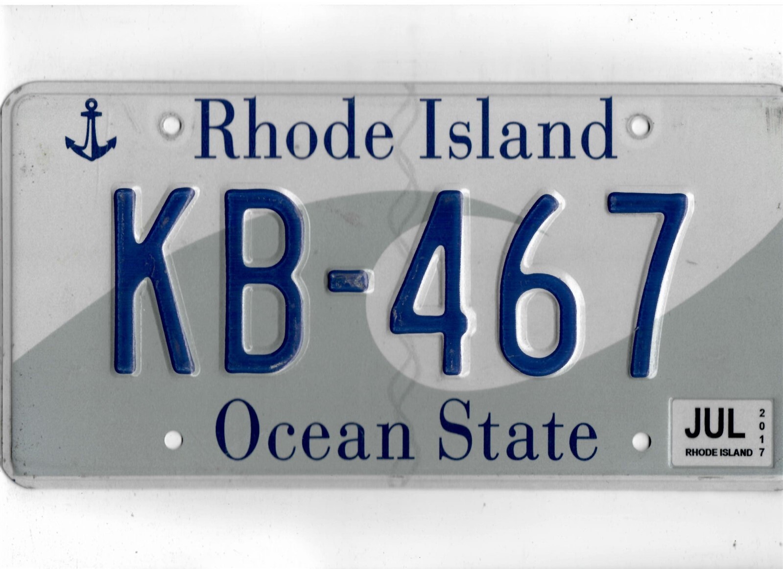 RHODE ISLAND passenger 2017 license plate "KB-467" ***NATURAL*** | eBay
