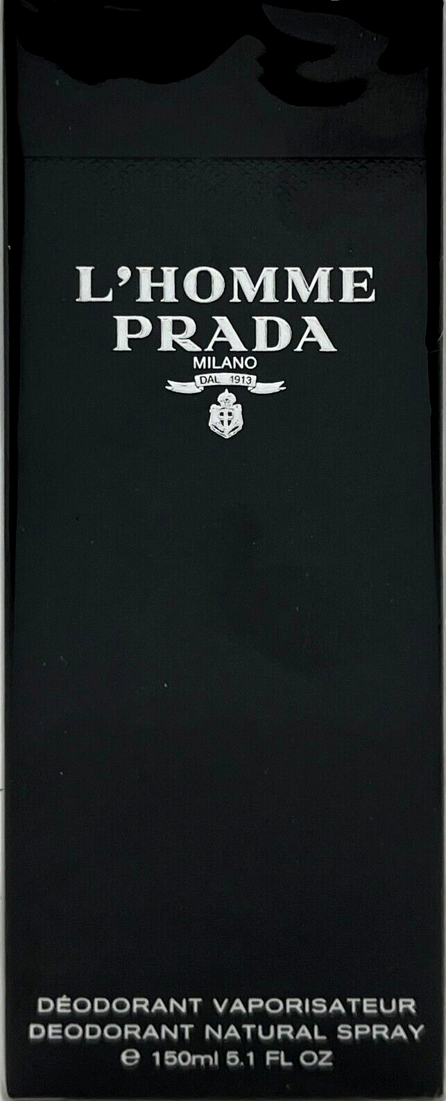PRADA L'HOMME DEODORANT BODY SPRAY FOR MEN 5.1 Oz / 150 ml BRAND NEW ...