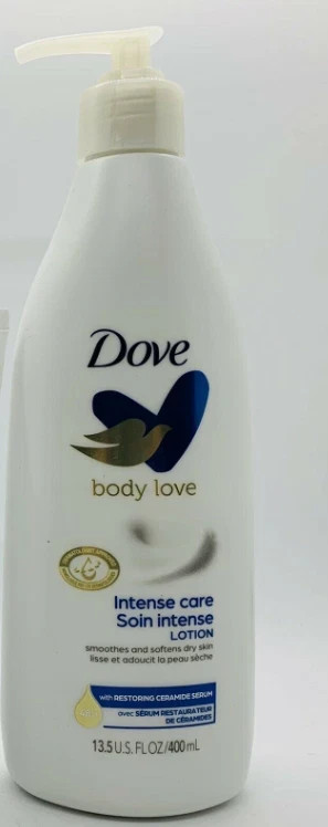 Dove Intense Care Body Lotion 2 (13.5oz) Bottles + (3oz) Hand Cream ...