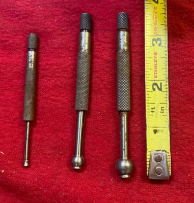 3 Vintage L. S. Starrett No. 829-A, C, & D Small Hole Gages Machinist ...