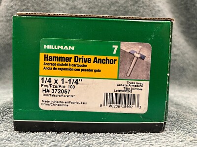 Hammer Drive Pin Concrete Anchor 1/4"W. X 1-1/4" L. (100-Pack) by ...